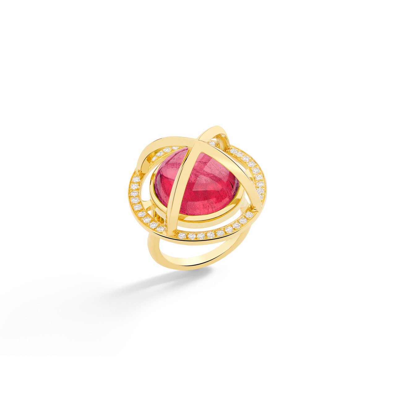 Rubellite, Perpetual Motion Diamond Necklace – Medium Spinning Wheel ...